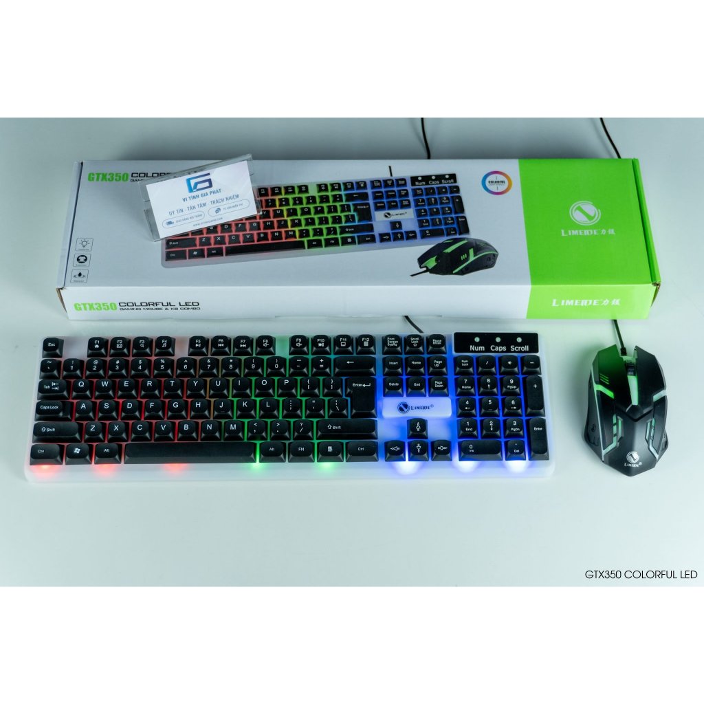 Wired GTX350 mechanical keyboard and mouse Combo - 7-color LED lights ...