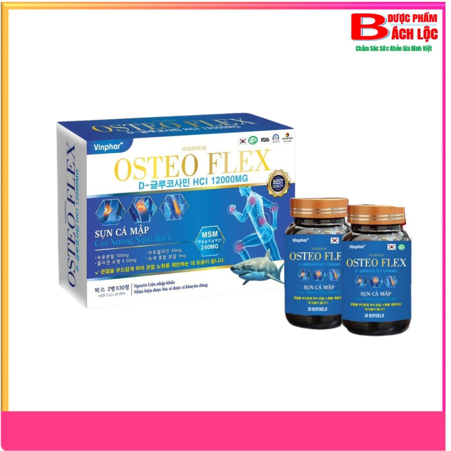 Box Of 2 Vials, Osteo Flex Shark Cartilage Tablets, White Horse Bones ...