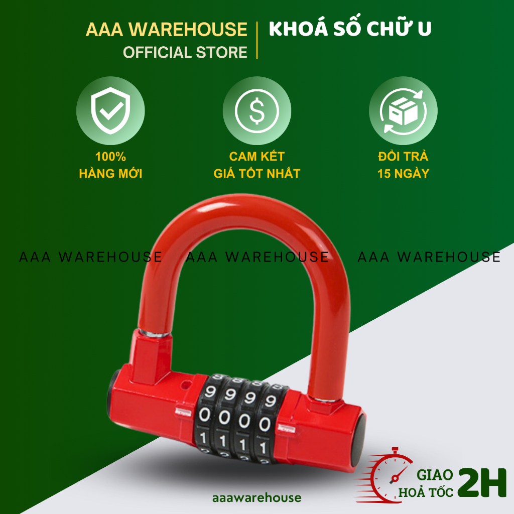 Longer U-shaped digital lock - 4-digit multi-function long-arm lock ...
