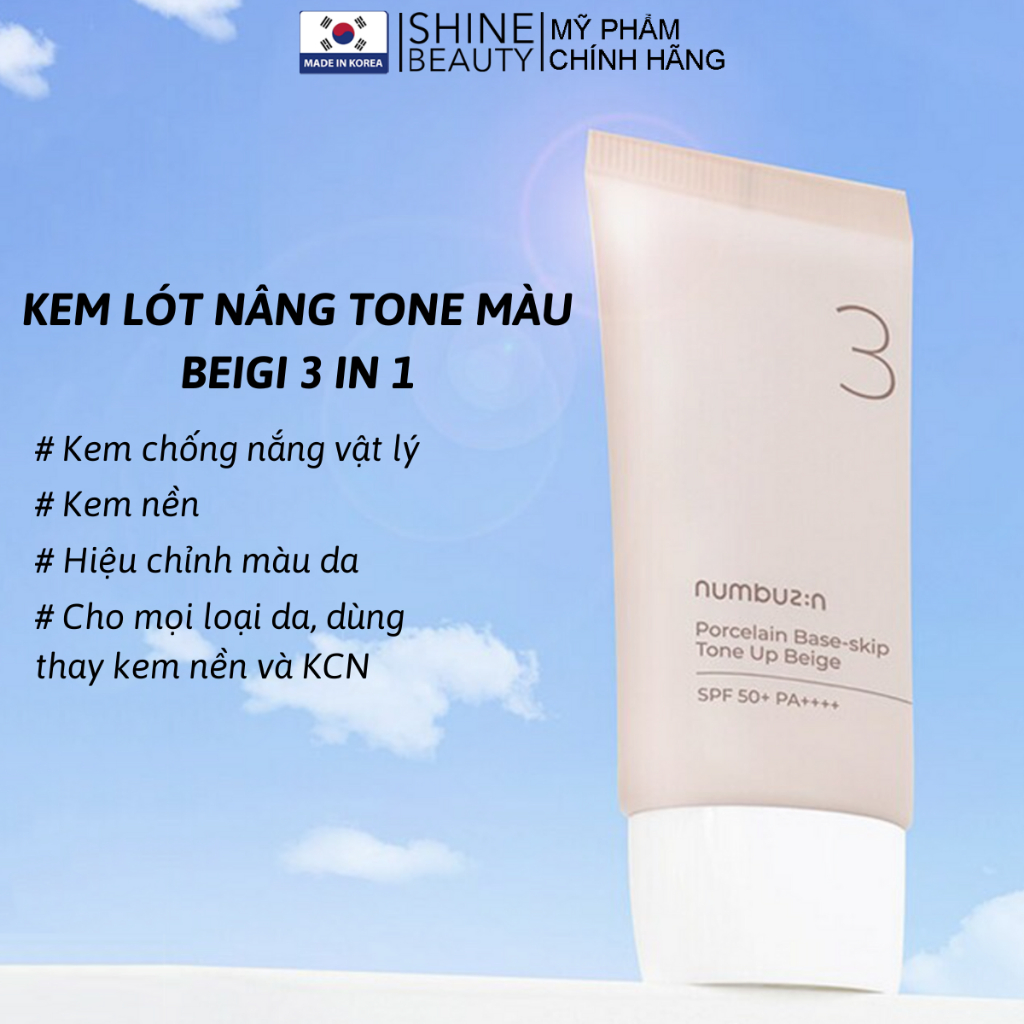 Numbuzin 3-In-1 tone Lift Sunscreen, Even Skin tone, Cover Pores ...