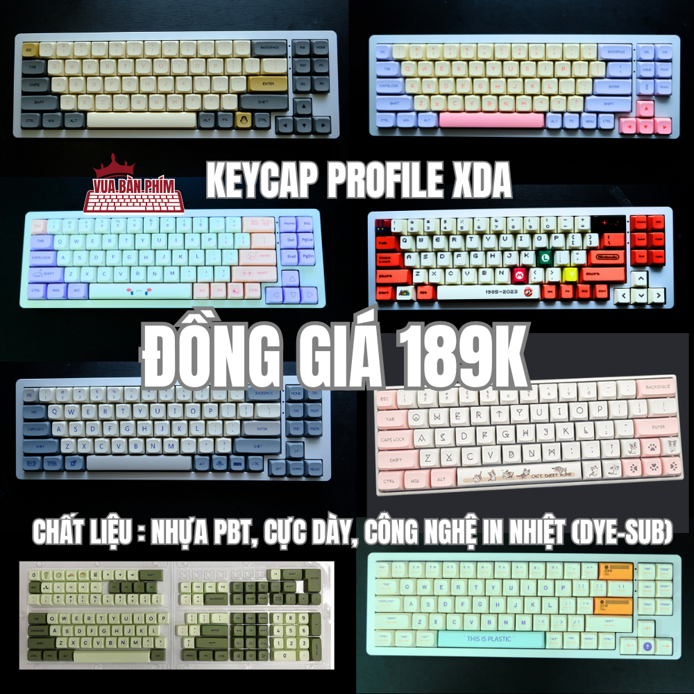 Xda profile PBT keyboard button keycap set with many beautiful models ...