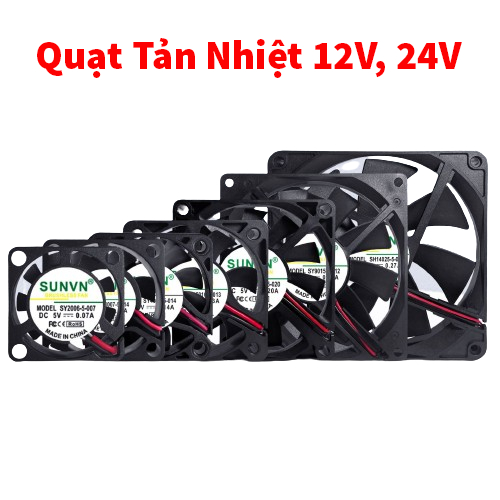 [Genuine] 12v 24V DC Radiator Fan 5x5, 9x9, 12x12CM, 12V cooling fans ...