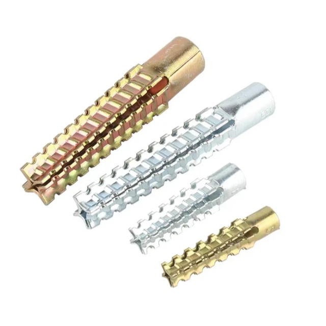 Pack of 50 6x32 zinc-polished serrated iron expansion screws (iron ...