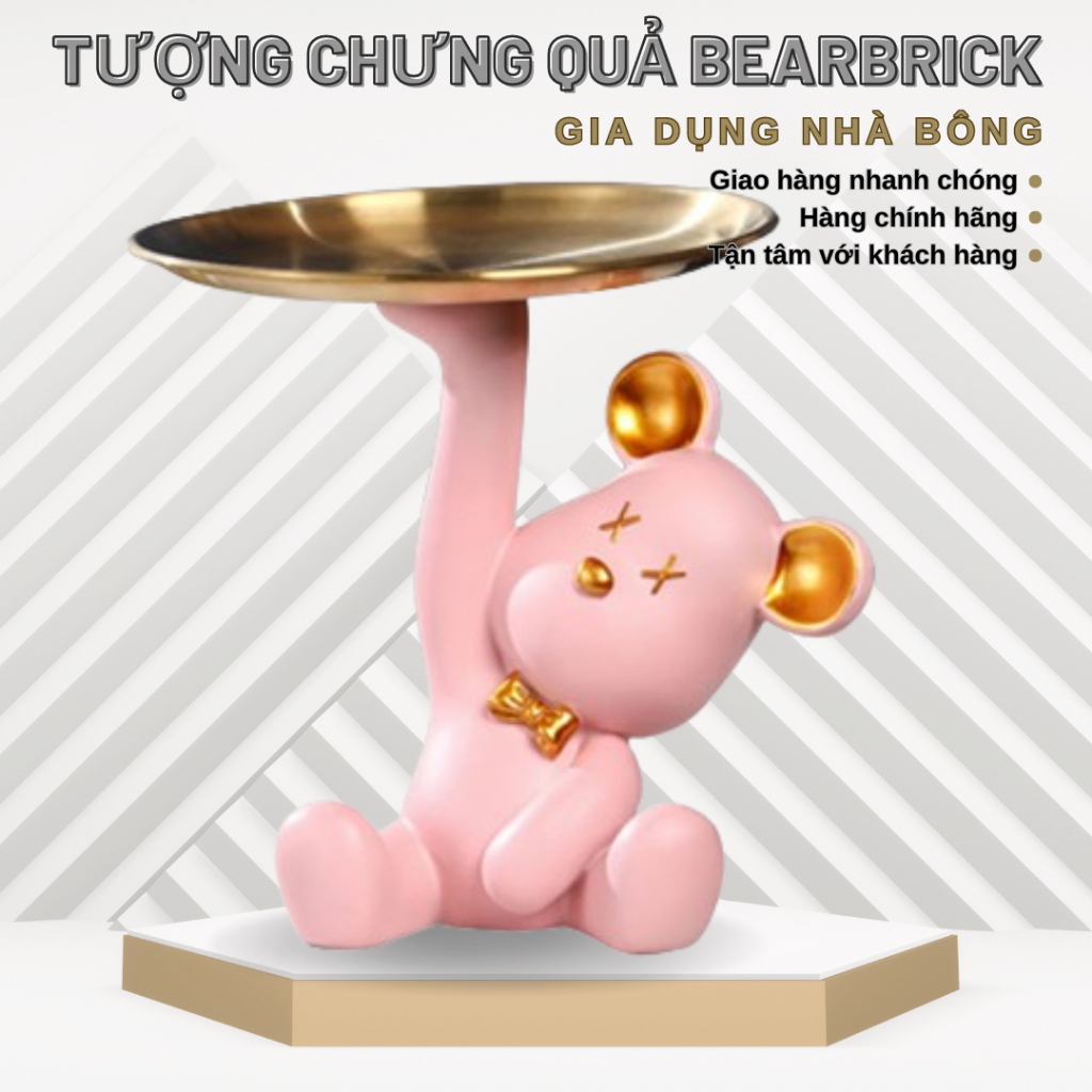 Bear-shaped shelf, Decorative fruit tray, Decorative bearbrick bear for ...