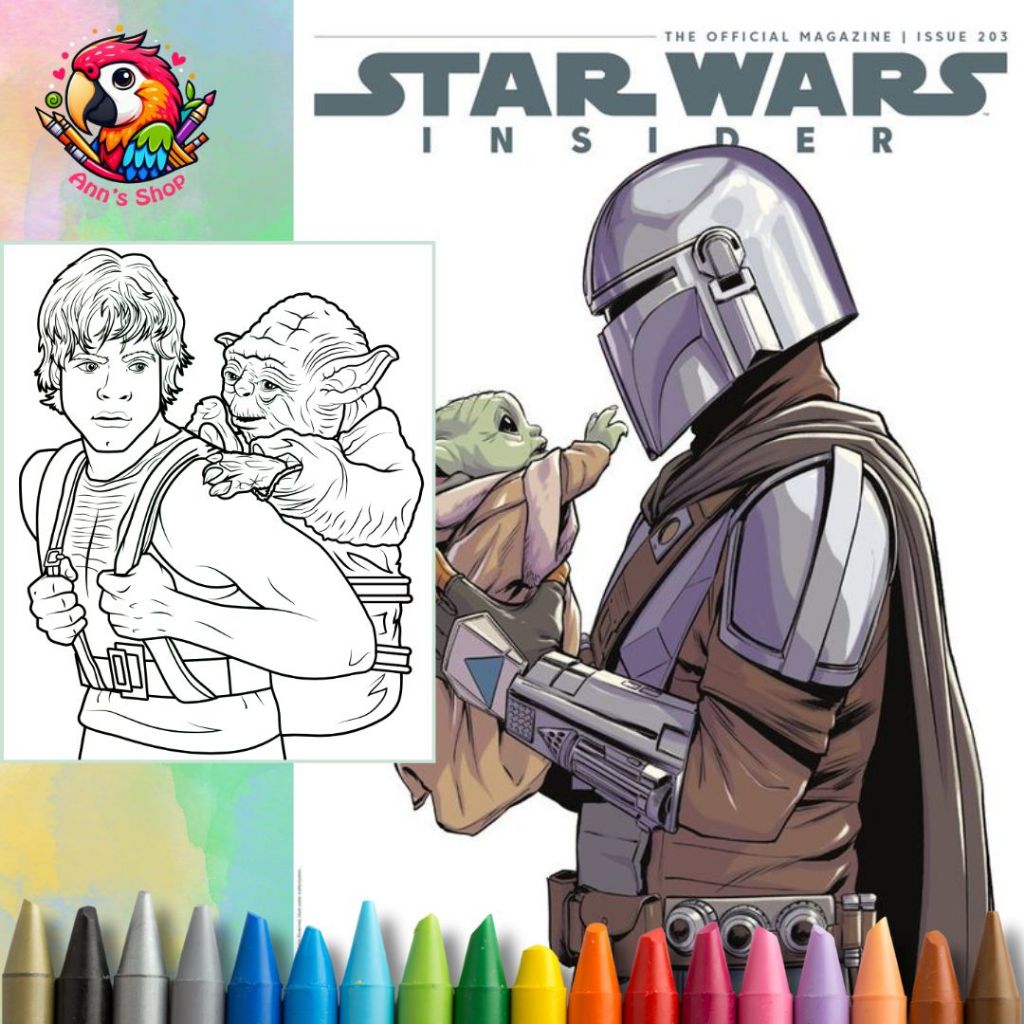 Complete set of 90 coloring pages "Star Wars" a4 size - Ann paper toys ...
