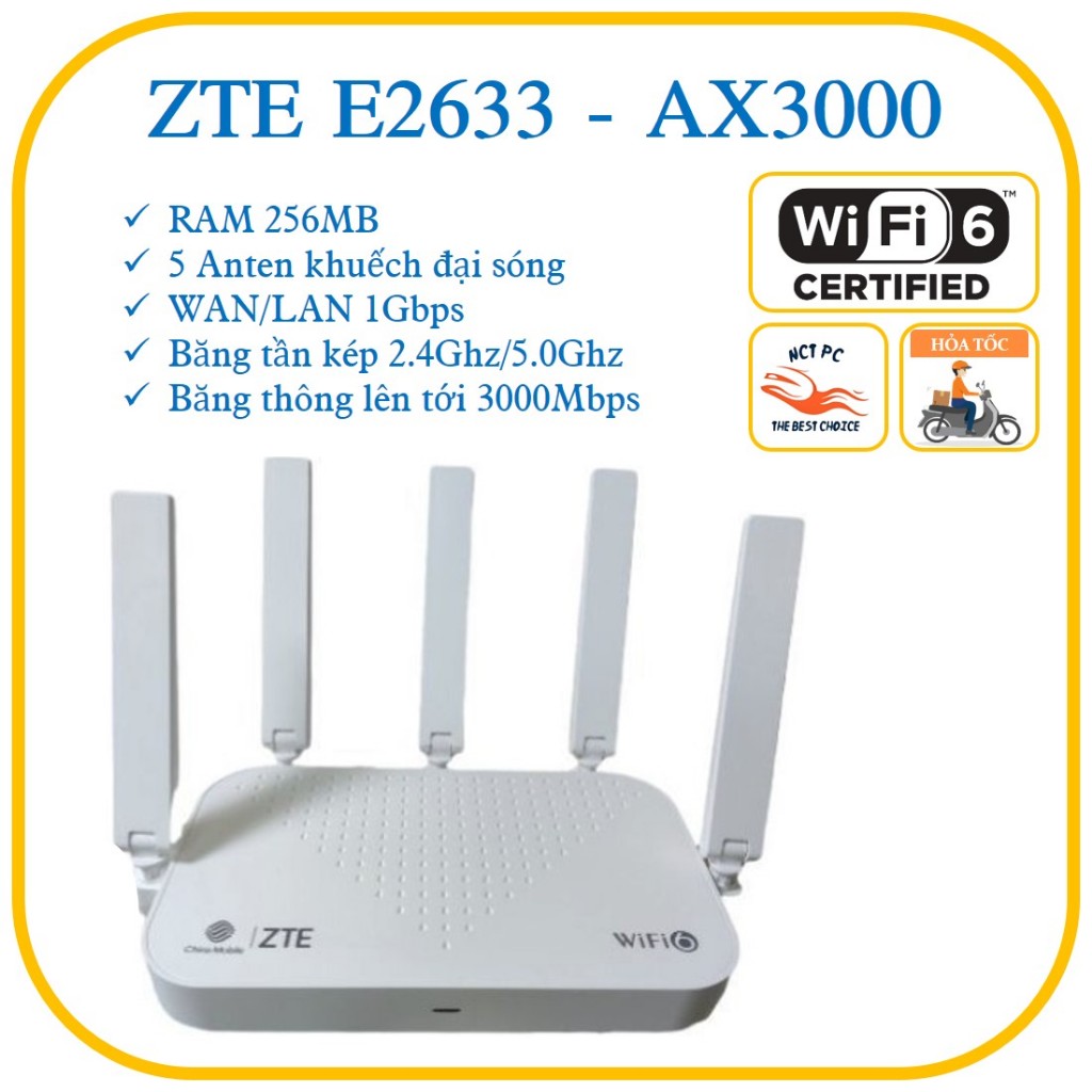 [Super Cheap] Wifi Mesh router 6 ZTE E2633 E2623 E1630 AX3000 - Genuine ...