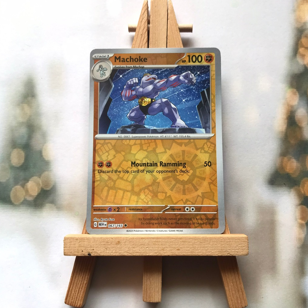 Pokemon Machoke 067 / 165 picture card - Genuine English Uncommon Reverse Holo odd card | Shopee ...