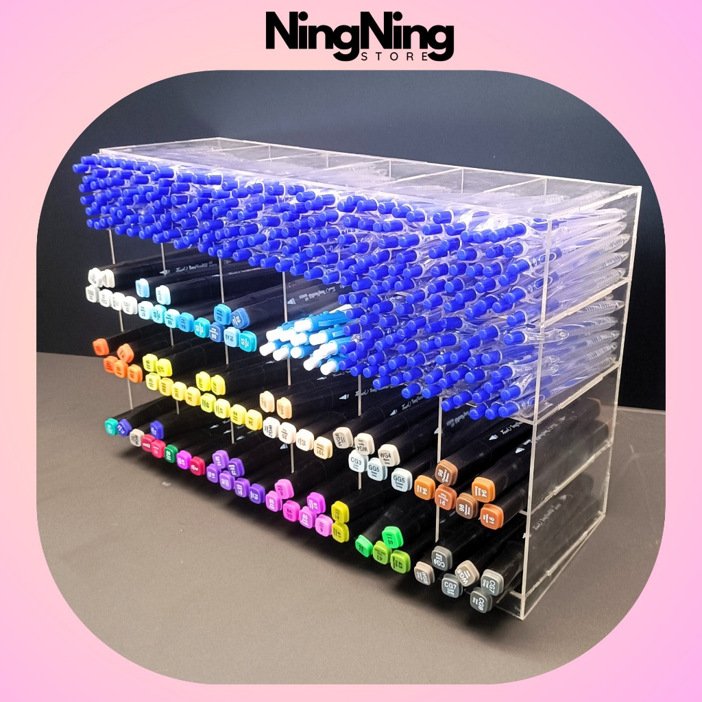 Multi-compartment Pen Shelf - Pen Shelf - Desk Pen Shelf - Mica Pen ...