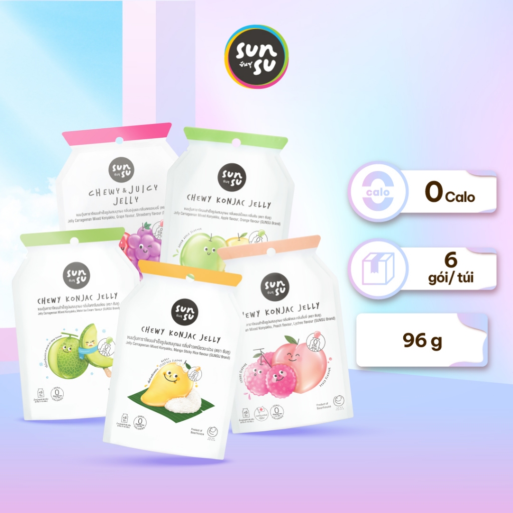 [Buy 5 Packs Get 2 Free SS 6G Packs] SUNSU KonJac Thailand Fruit Jelly ...