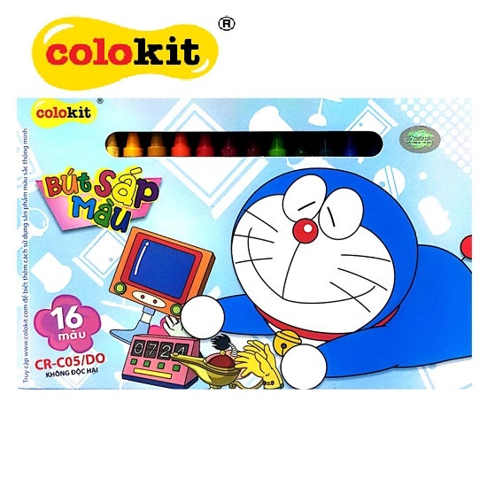Genuine doraemon-shaped Thien long crayons, doraemon colokit crayons ...