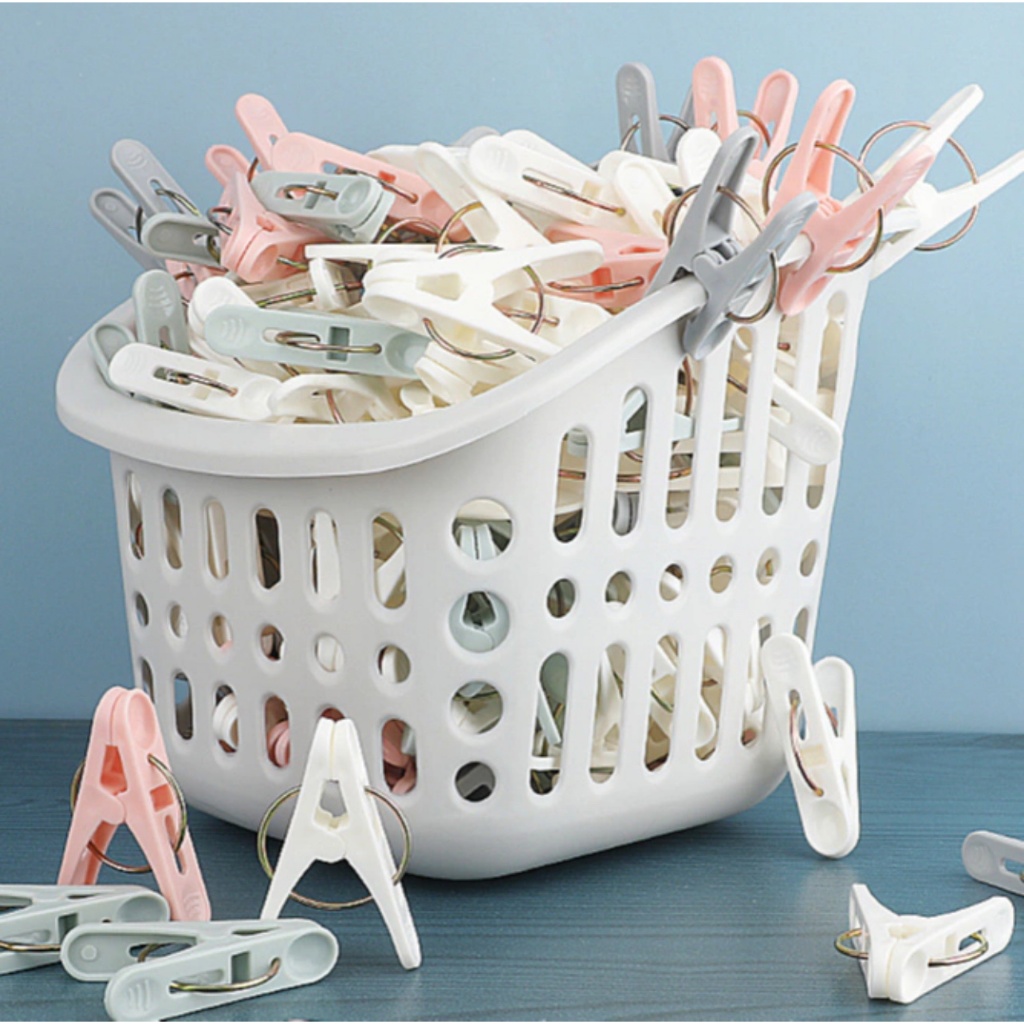~ Basket 24 Hard Plastic Underwear Drying Clamps (High-Quality Goods ...