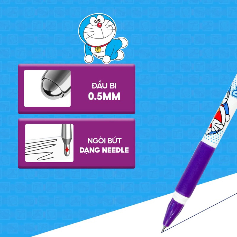 Box of 20 Doraemon Liquid Gel Pens.0.5mm stroke (Available in 3 colors ...