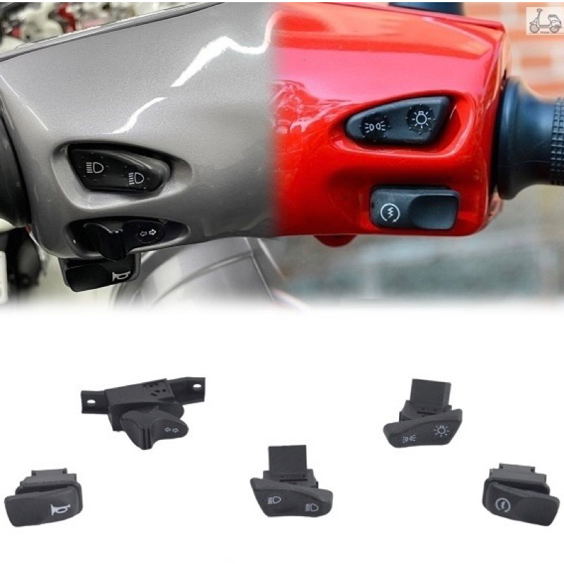 Full Set Of 5 Buttons Switch Thread / Horn / Turn Signal / Phase ...