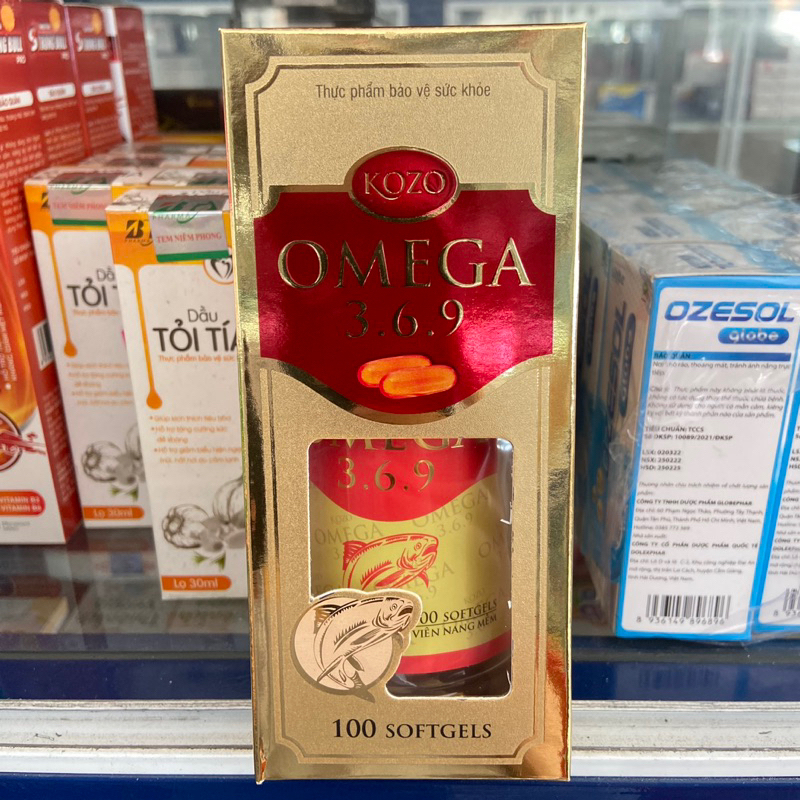 Omega 369 Fish Oil - Kozo (1 Bottle x 100 Tablets) For Heart, Myopia ...