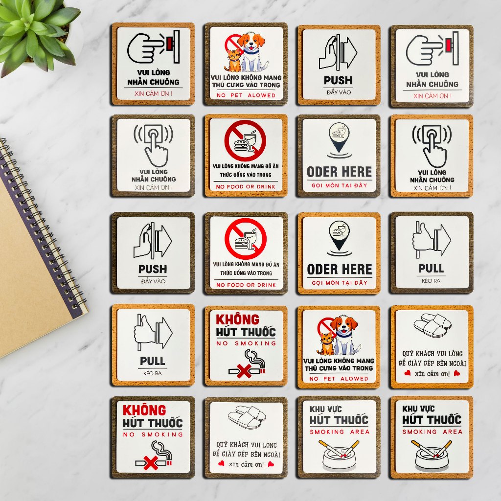 Instruction board, Wifi board, QR code scanning board made of Mica ...
