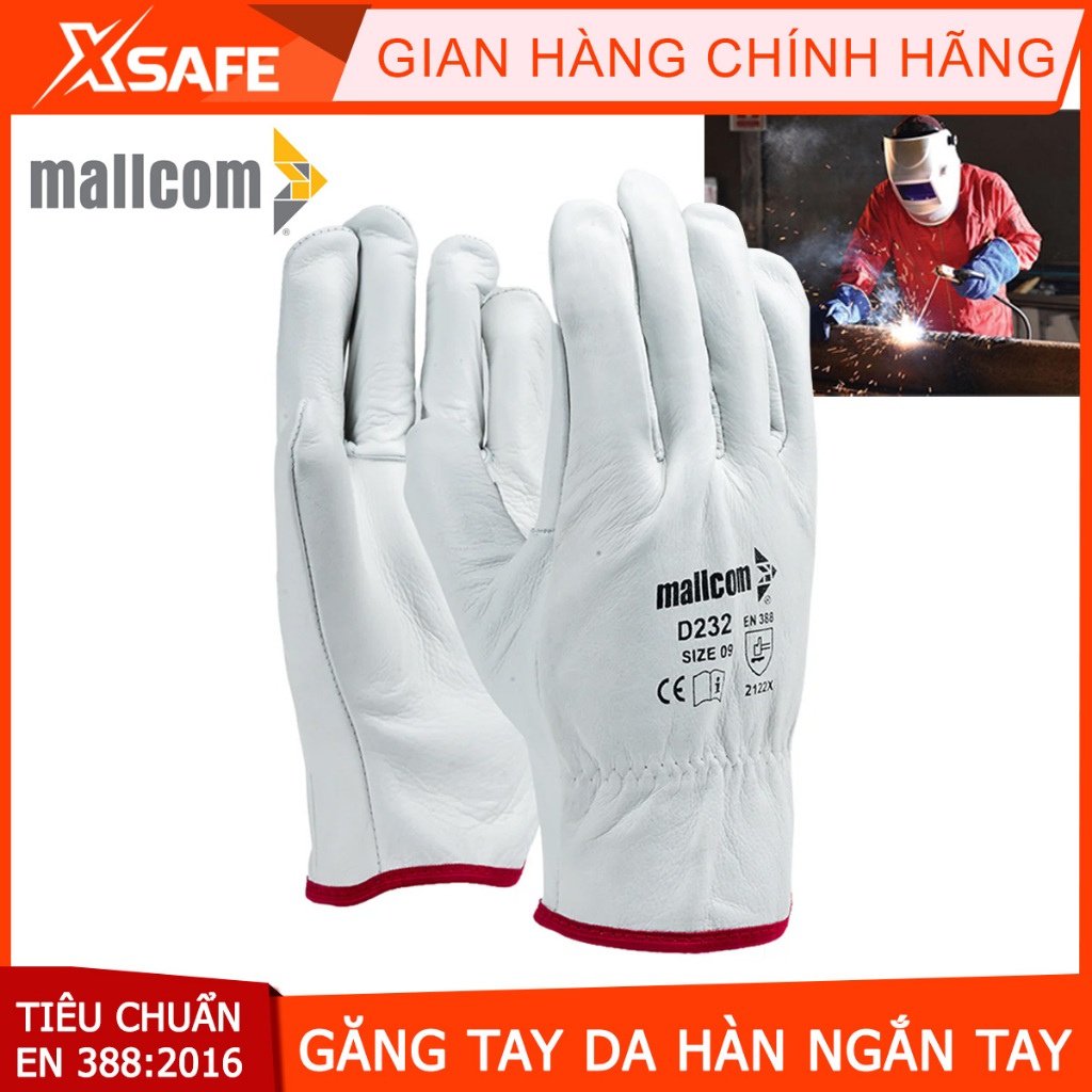 Mallcom D232 tig welding leather gloves are thick and soft, avoid ...