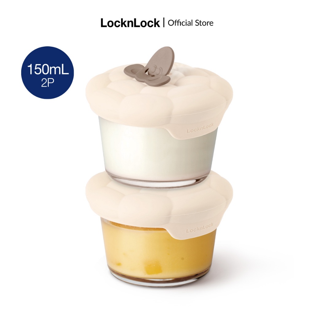 LocknLock baby food container LNG058S2IVY 2 boxes of 150ml with sheep ...