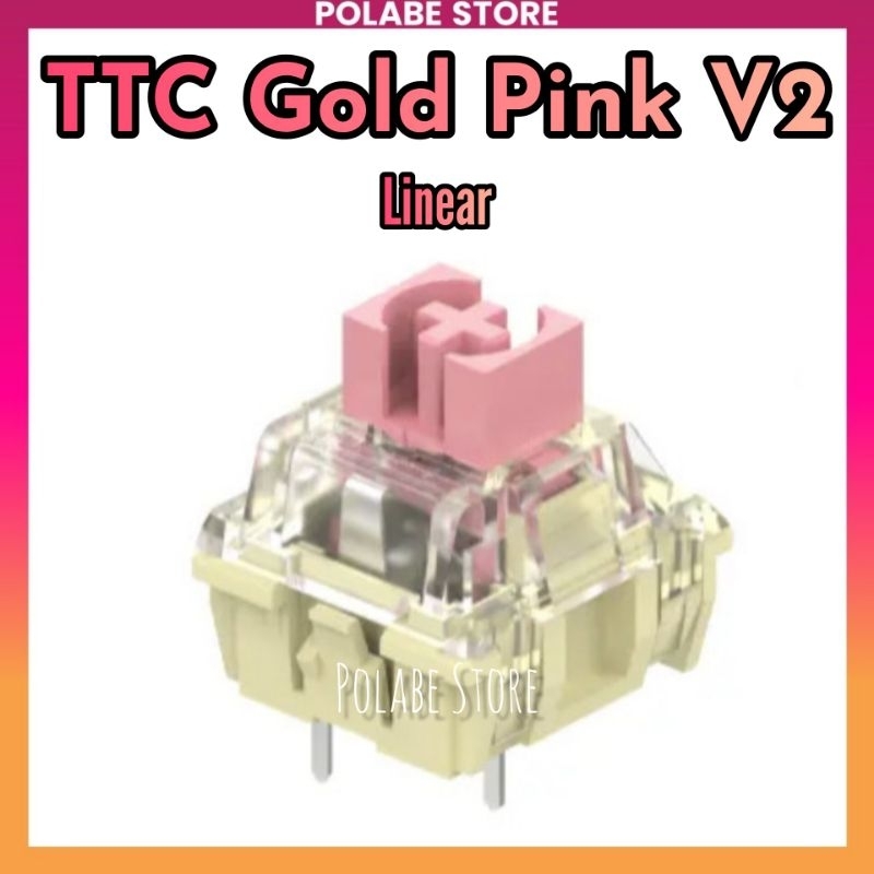 Ttc Gold Pink V2 linear switch Polabe Store mechanical keyboard smooth ...