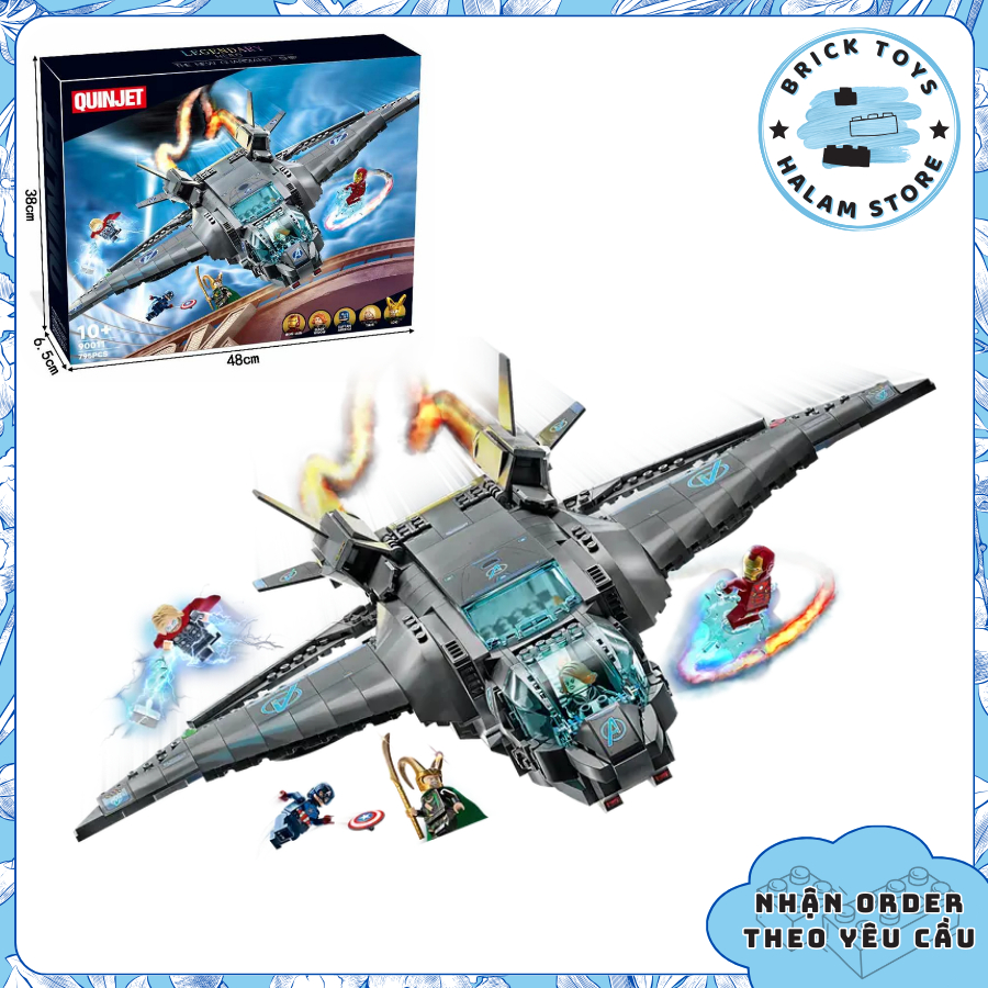 Marvel 90011 76248 The Avengers Quinjet assembly toy - Quinjet aircraft ...