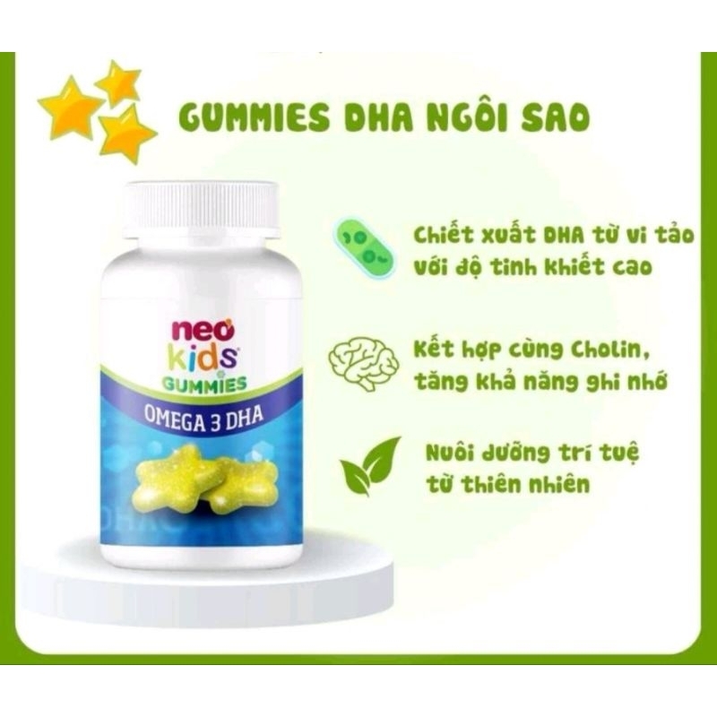 Neo kids Gummies Omega 3 DHA provides microalgae DHA to help your baby ...