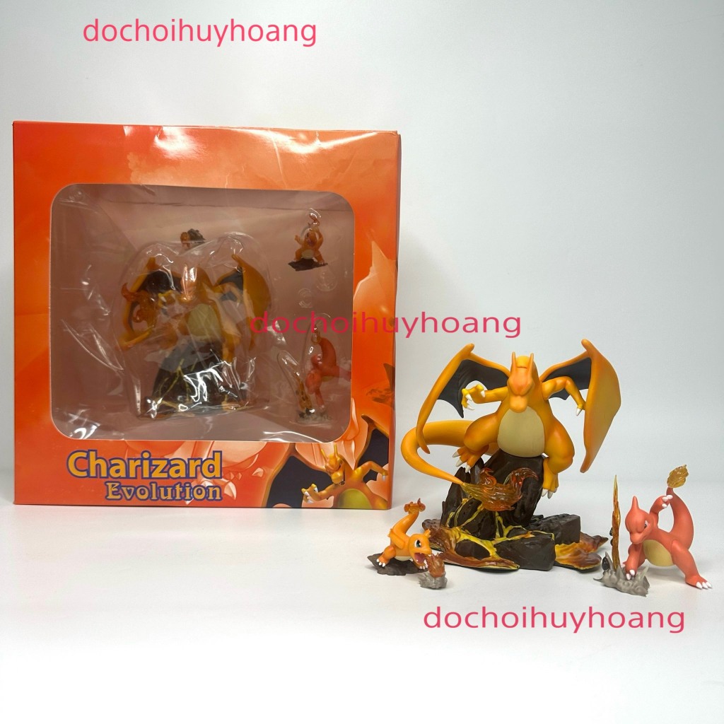 Toy PKmon Charmander Charmeleon Charizard 14cm | Shopee Malaysia