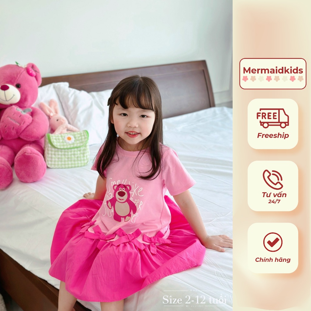 Lotso strawberry bear dress for girls Mermaidkids, strawberry bear ...