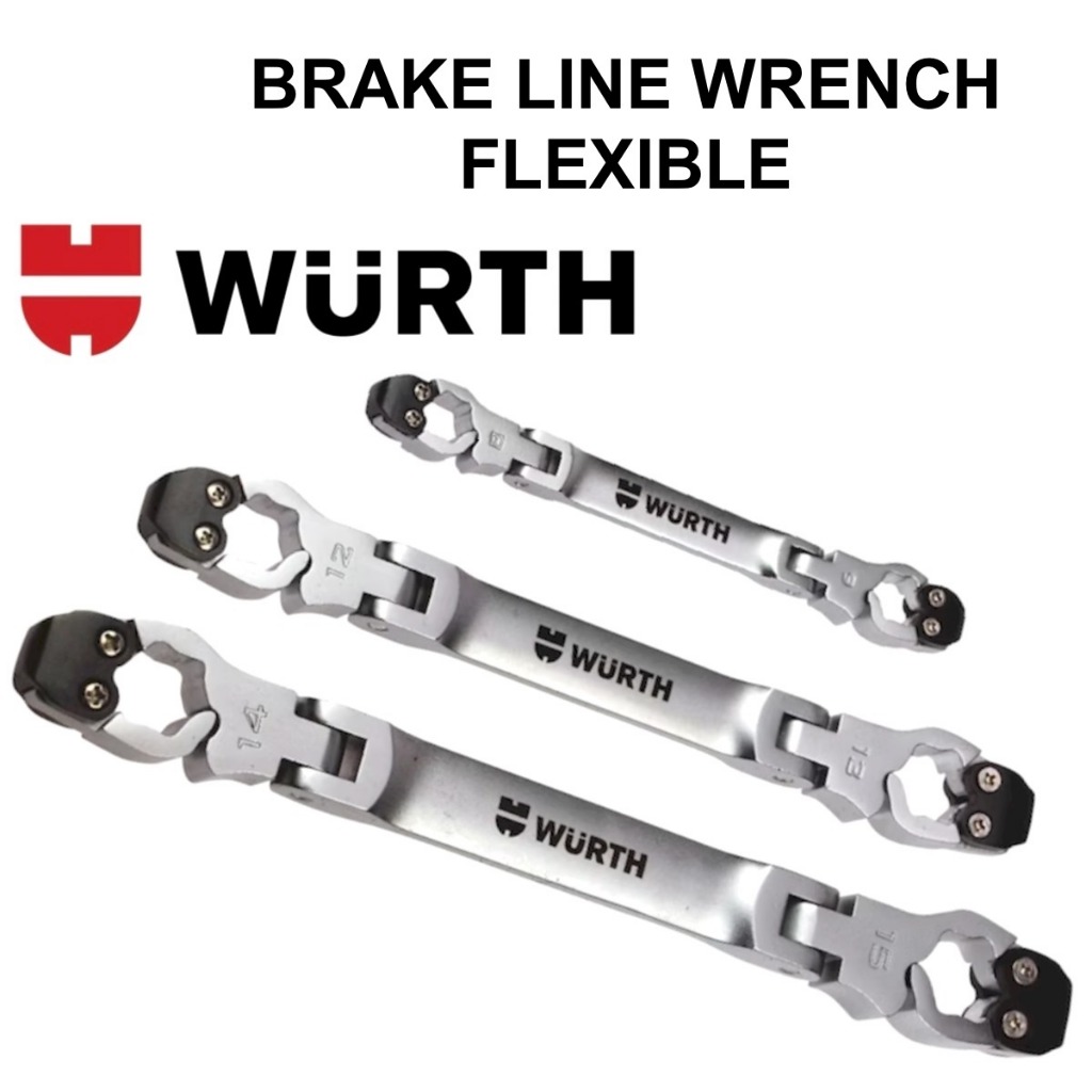 WURTH BRAKE LINE WRENCH SET, FLEXIBLE, 3 pieces | Shopee Malaysia