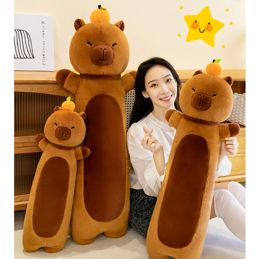 Capybara teddy bear, Capybara mouse standing with yellow orange and ...