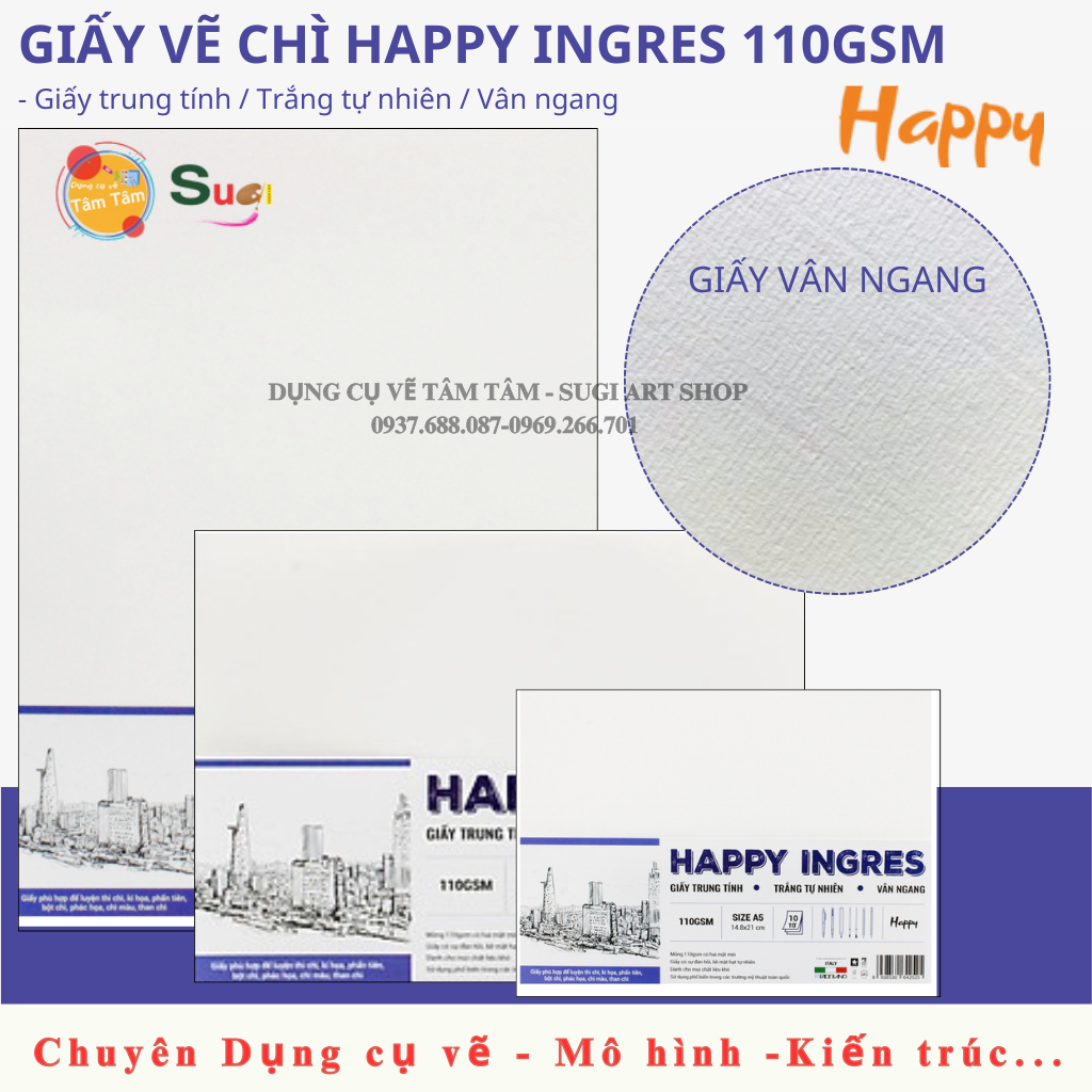 [ Tam TAM ] Happy drawing paper 110gsm - Happy Ingres art drawing paper ...