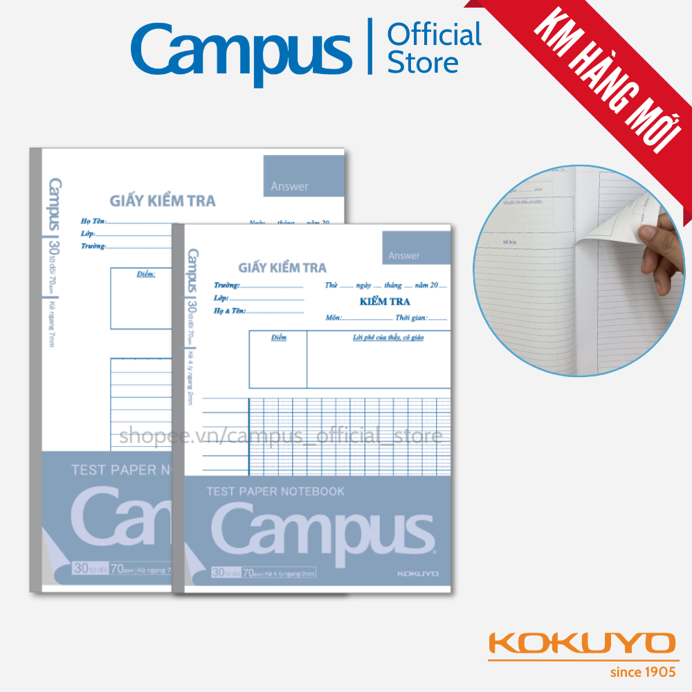 Notebook Test Paper, SL 30 double sheets, A5/B5, horizontal/4 ...