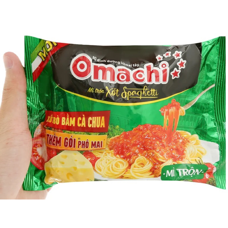 Combo of 5 packs of OMACHI noodles mixed with Spaghetti sauce 90g ...