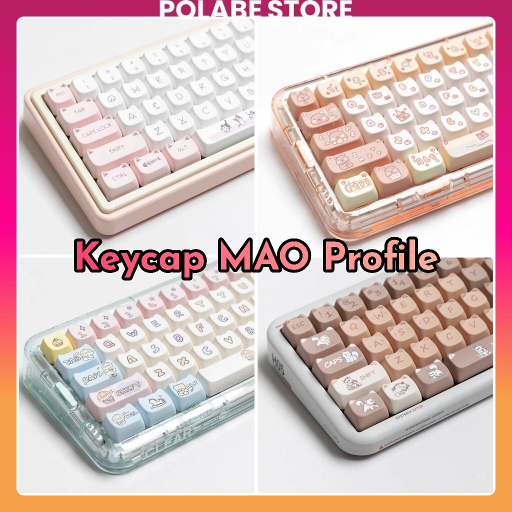 Keycap MAO Naughty Kapibara profile PBT Mechanical Keyboard Polabe ...