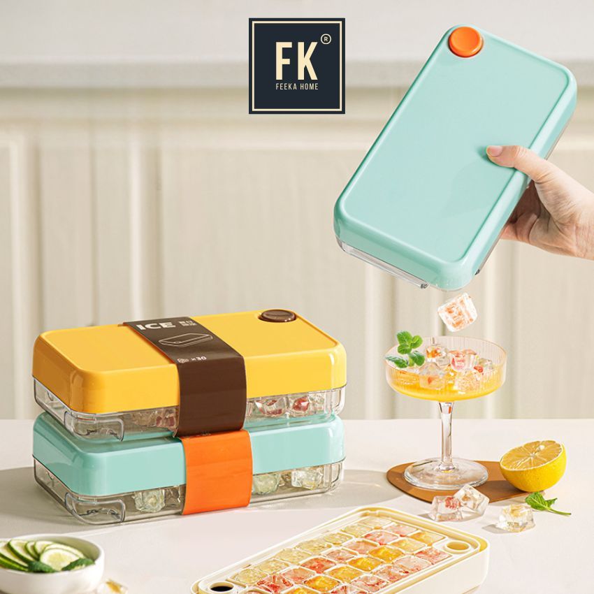 Feeka Smart Ice-Making Tray For The Refrigerator With A Quick Ice Lid ...