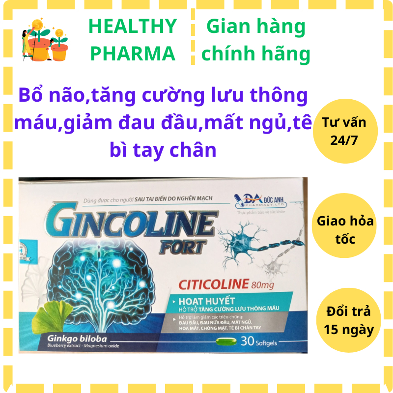 Gincoline.Tonic Brain, Enhance Blood Cavity, Relieve Headache, Half ...