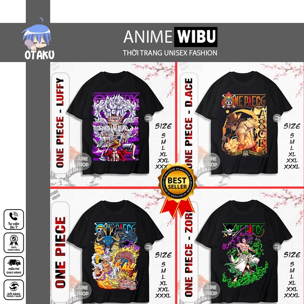 New model One Piece shirt, Zoro, Sanji, Luffy, Ace shirt, cool, 4-way ...