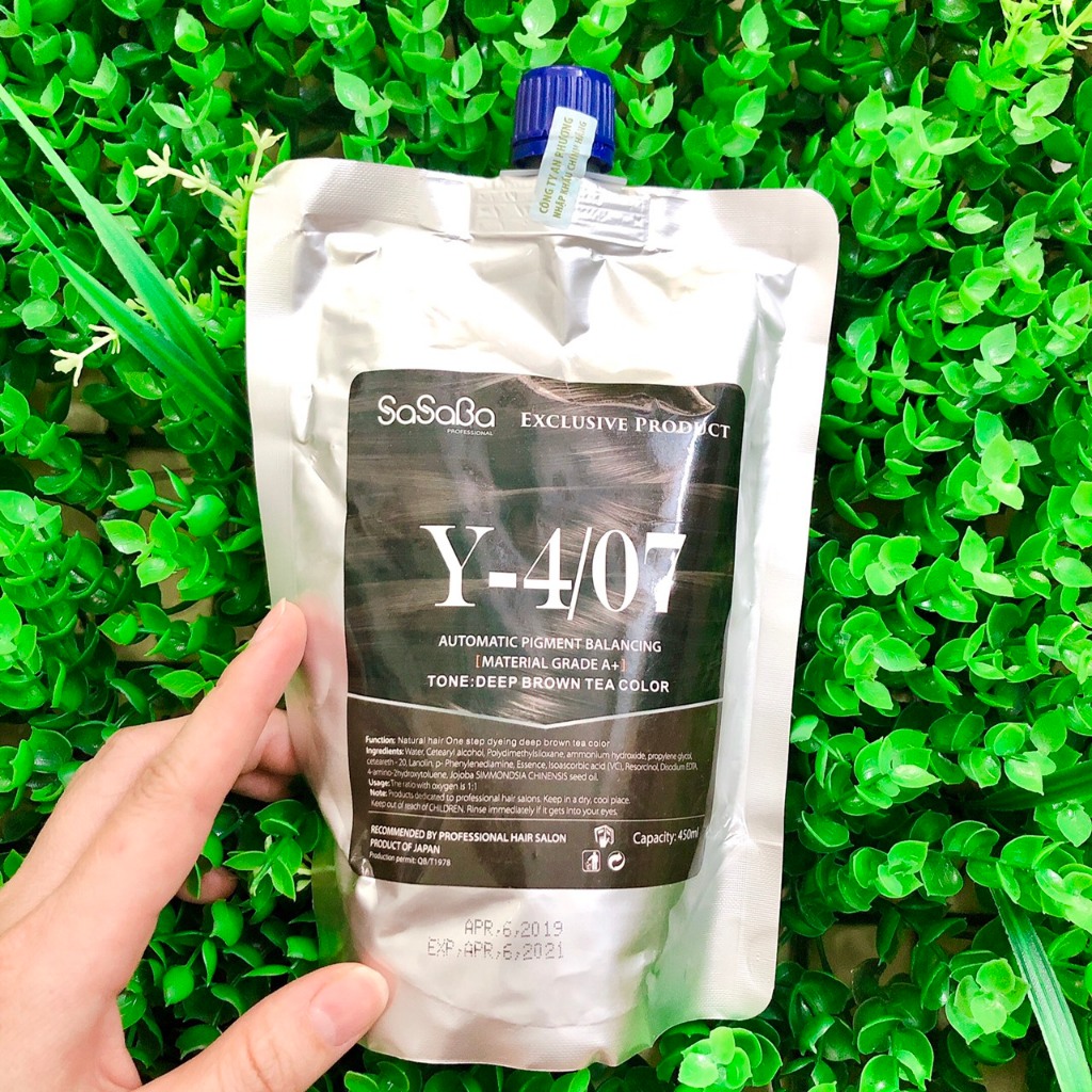 Self-balancing dark tea brown dye, silver coating Y-4/07 SASABA 450ml ...