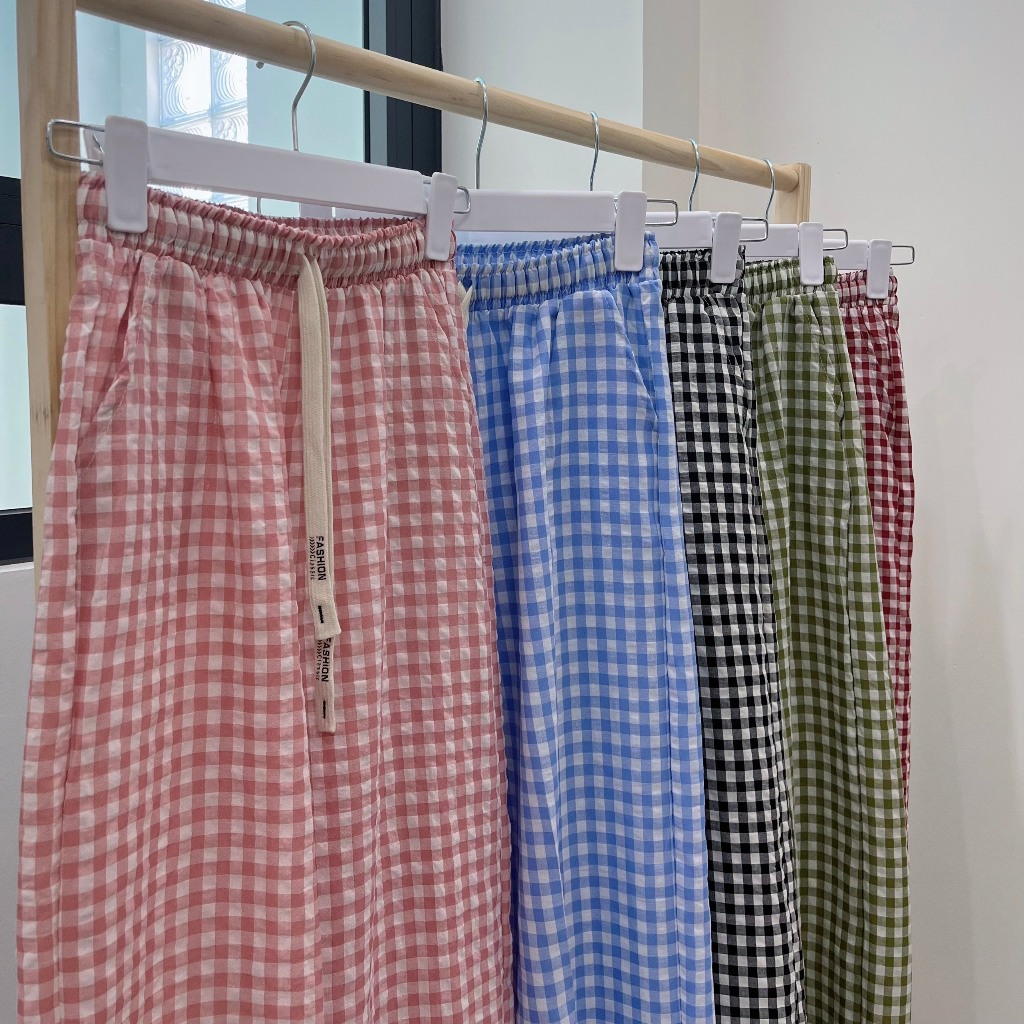 Stand-up STRIPED DOWN-TUBE PANTS WITH THICK FORM | Shopee Malaysia