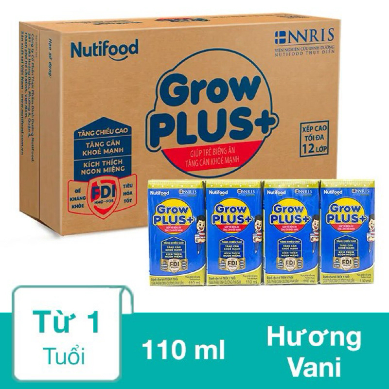 Nuti Growplus+ ready-to-drink powdered milk for weight gain 110ml (box of 48 boxes) | Shopee ...