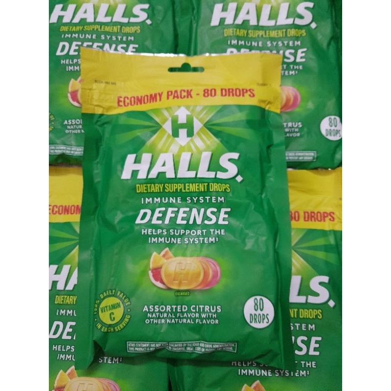 (Date T10 / 25) Halls Lollipops With Sugar Orange And Lemon Flavor ...