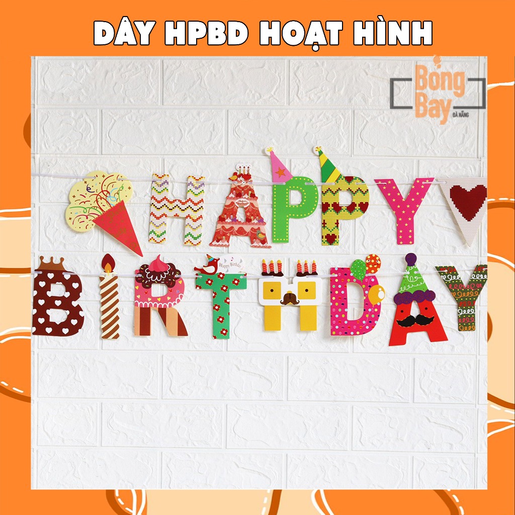 Happy Birthday Rope Hanging Birthday Decoration Cartoon Layout 3M Long ...