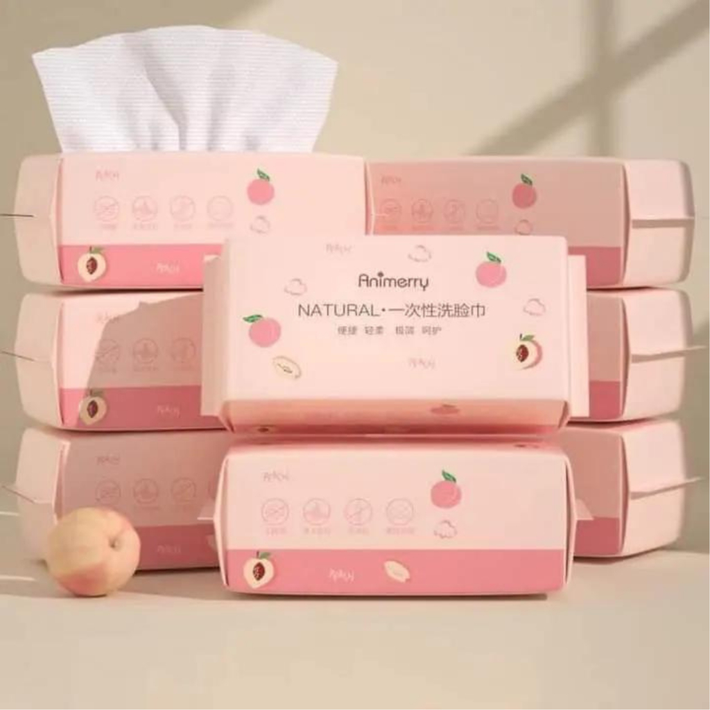 Combo of 5 packs of soft, smooth disposable facial wipes for dry and ...