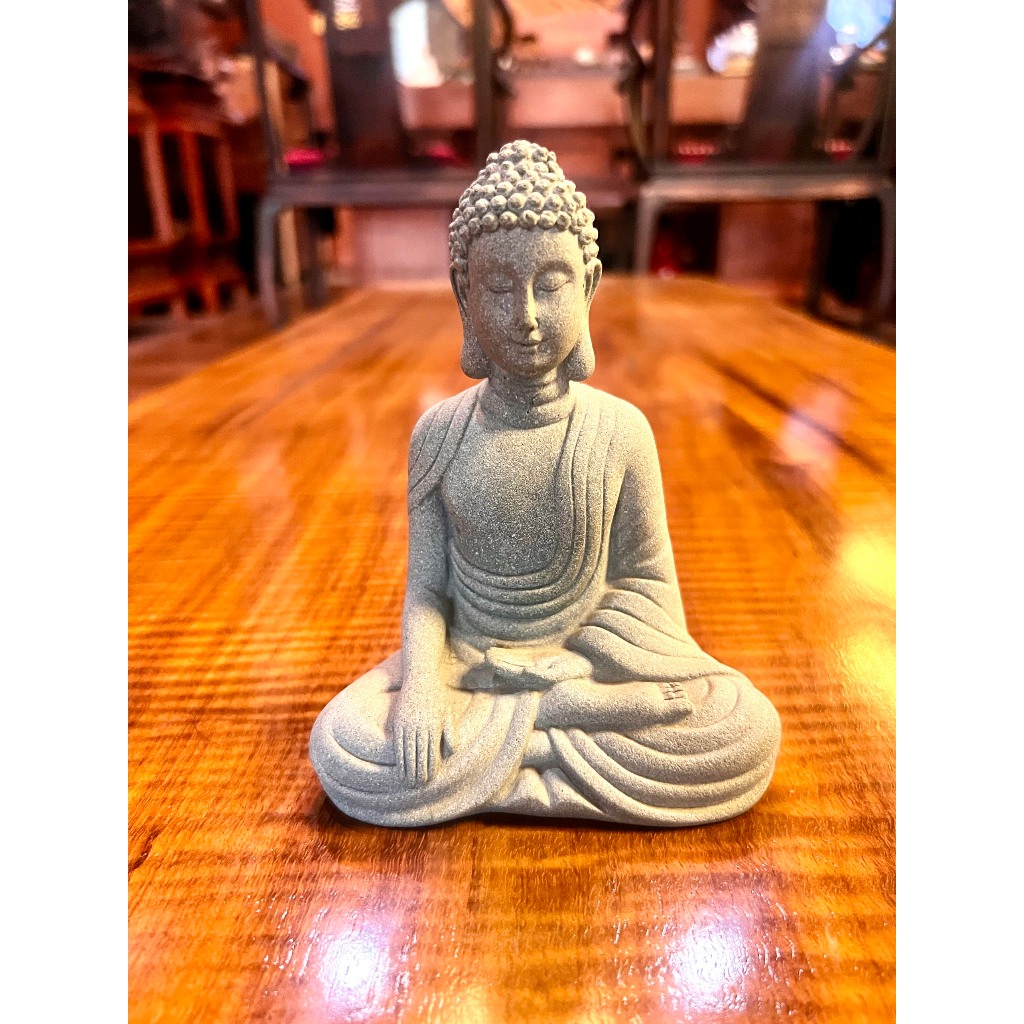SA Sandstone powder statue of Sakyamuni meditating 14cm | Shopee Malaysia