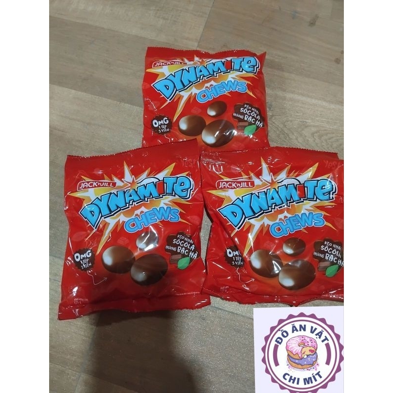 Package of 3 Dynamite chew candy mint-flavored chocolate chewing candy ...