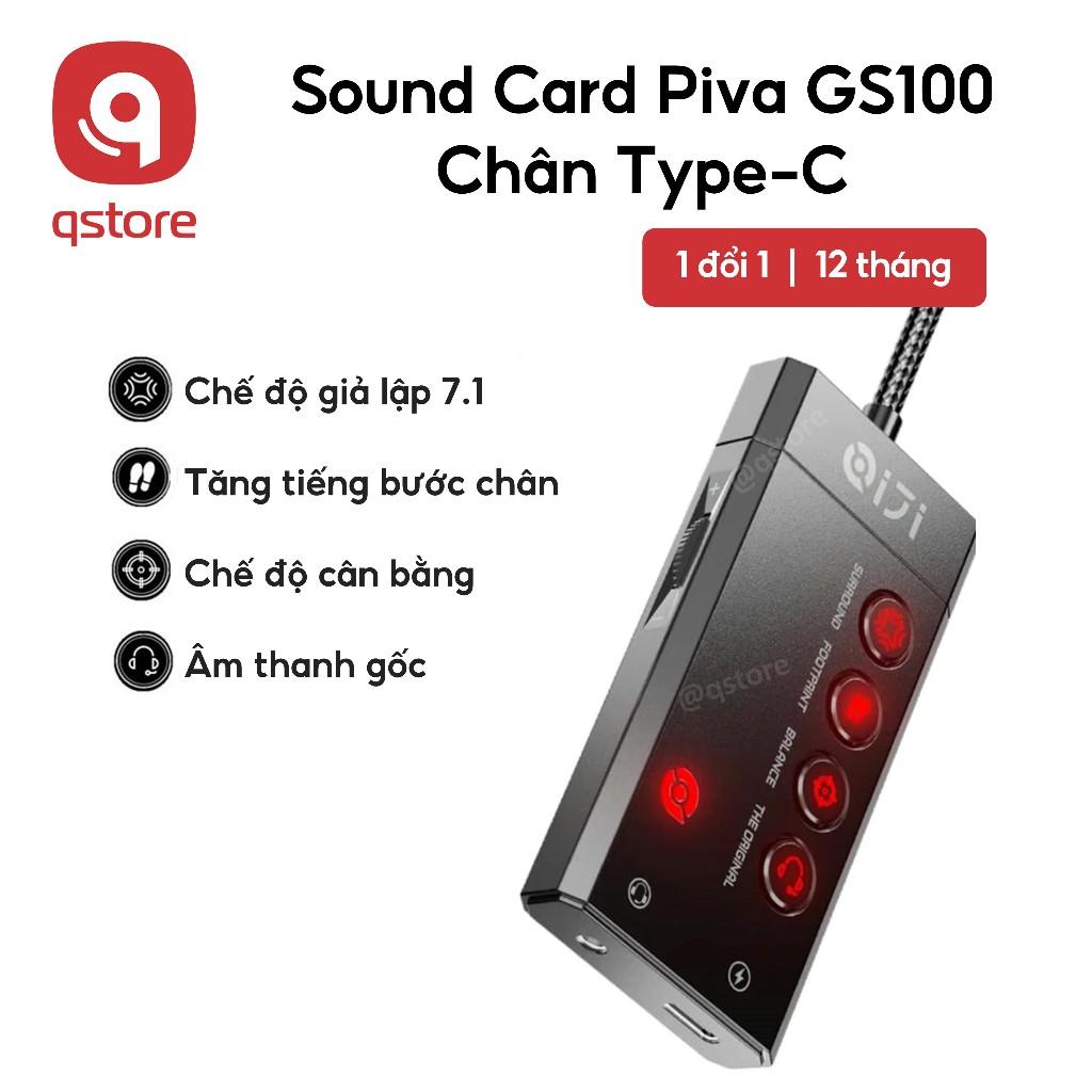 Sound Card Piva GS100 with Type-C pin, has microphone, specializes in ...