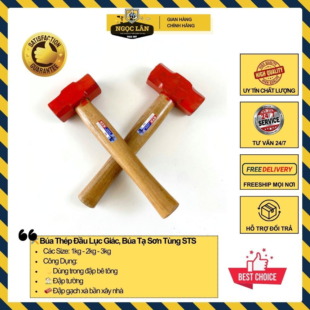 Hexagon Head Steel Hammer, Son Tung STS Weight Hammer 1kg-2kg-3kg | Shopee Malaysia