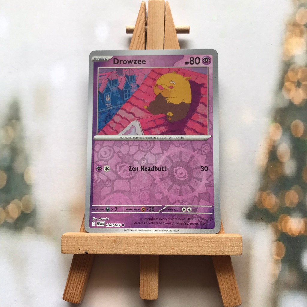 Pokemon Drowzee 096 / 165 Photo Card - Genuine English Common Reverse ...