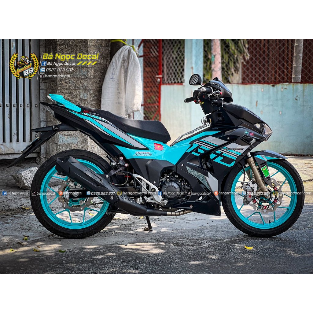 Rs150r Removable Stamp Blue Car Sticker WINNER X V3 Glossy Black, Gold ...