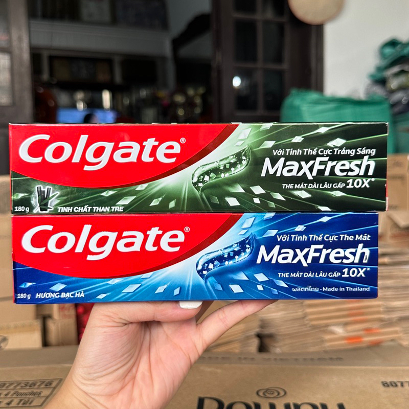 Colgate MaxFresh toothpaste with white crystals 10X 180g | Shopee Malaysia