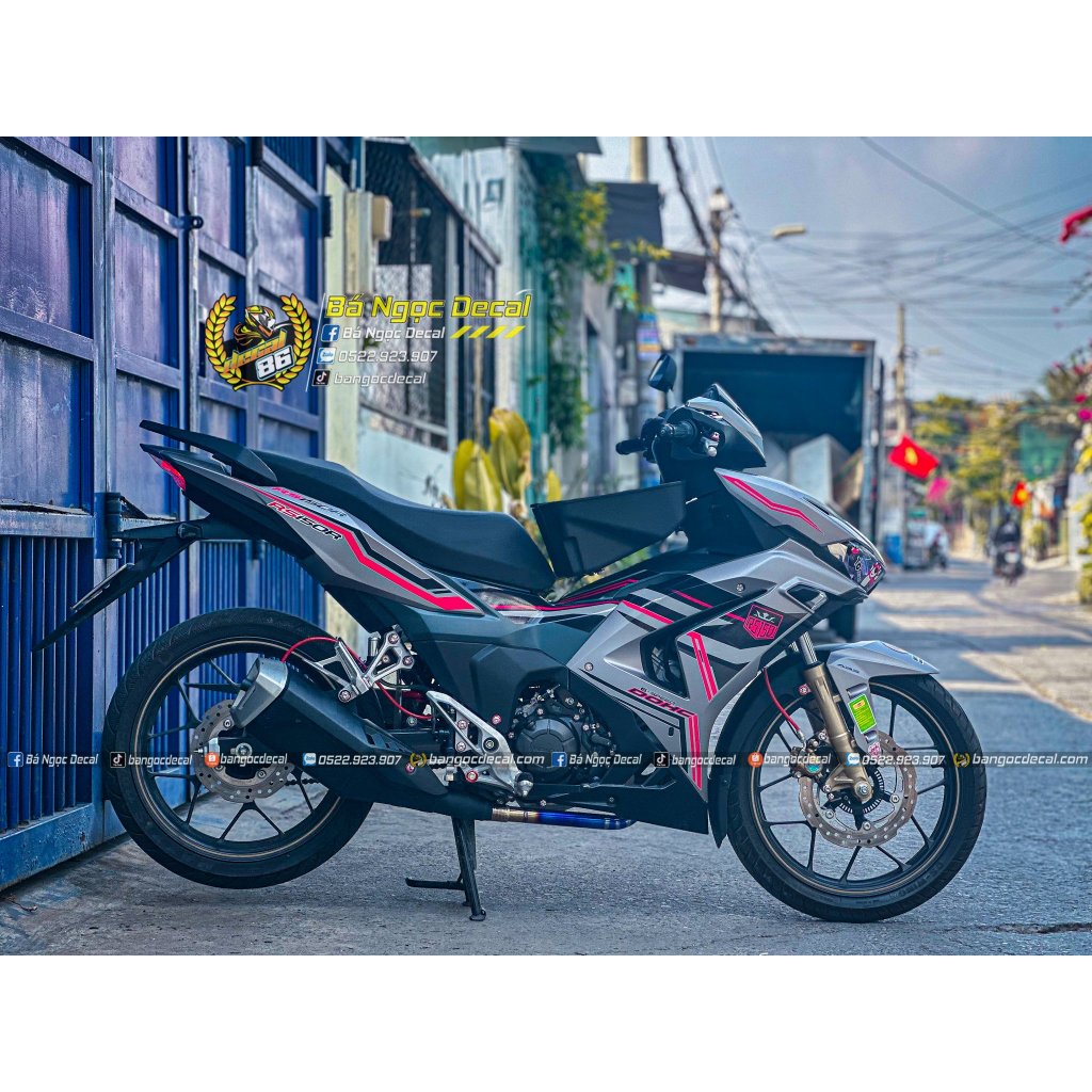 REMOVABLE STICKER RS150R PINK WINNER X V3 CAR STICKER SILVER BLUE BLACK ...