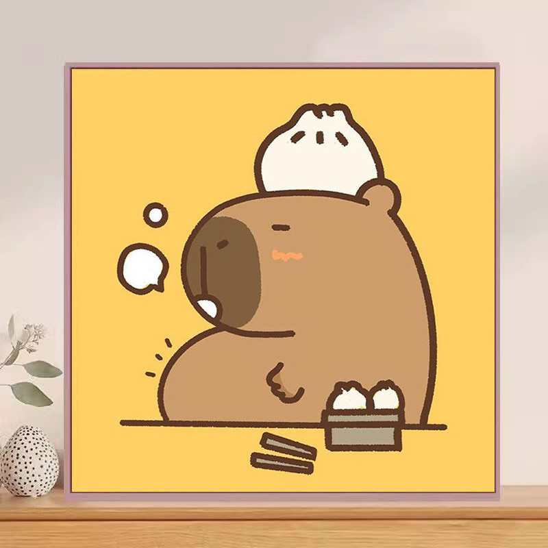 Digitized Painting, Color By Number Painting, Capybara Beaded Diamond ...